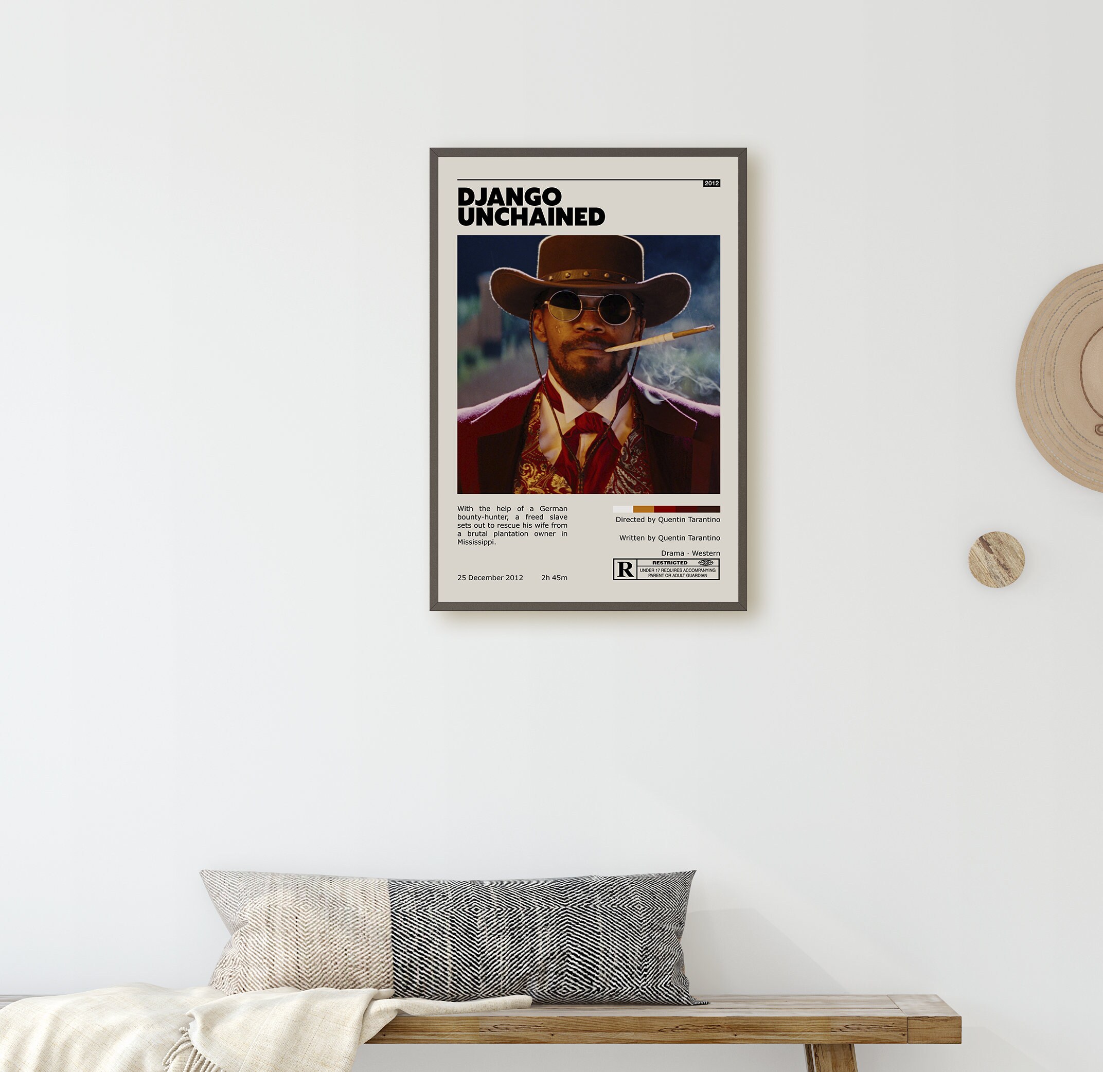Django Unchained Retro Vintage Poster | Minimalist Movie Poster | Retro ...