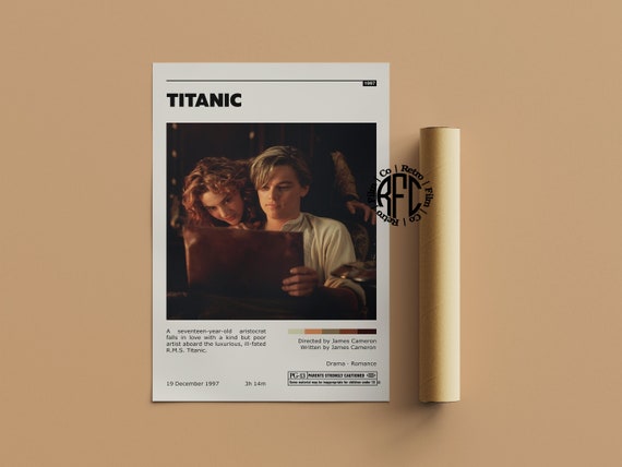 Titanic Retro Movie Poster Print Minimalist Movie Poster - Etsy