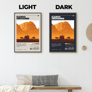 Django Unchained Retro Vintage Poster Minimalist Movie Poster Retro ...