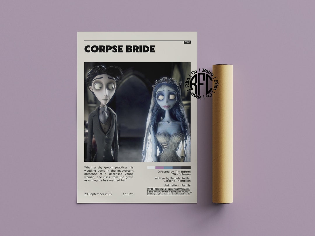 Corpse Bride Retro Vintage Poster Minimalist Movie Poster Retro Vintage ...