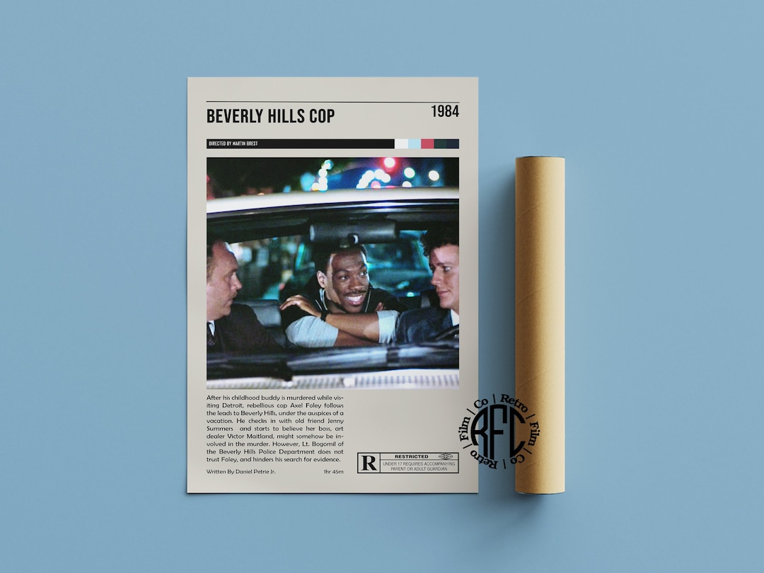 Beverly Hills Cop Retro Vintage Poster Beverly Hills Cop Poster Retro ...