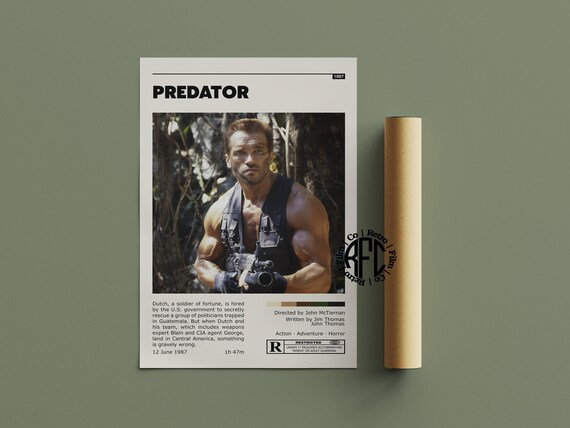 Predator Retro Movie Poster Print Minimalist Movie Poster | Etsy