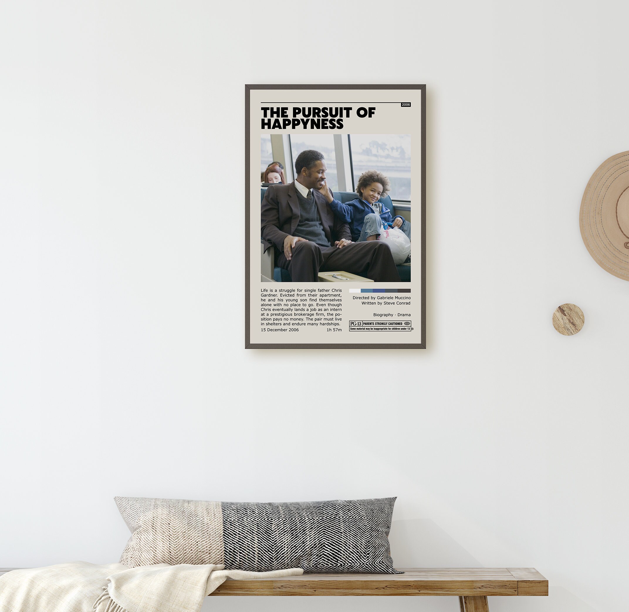 The Pursuit Of Happyness Retro Movie Poster