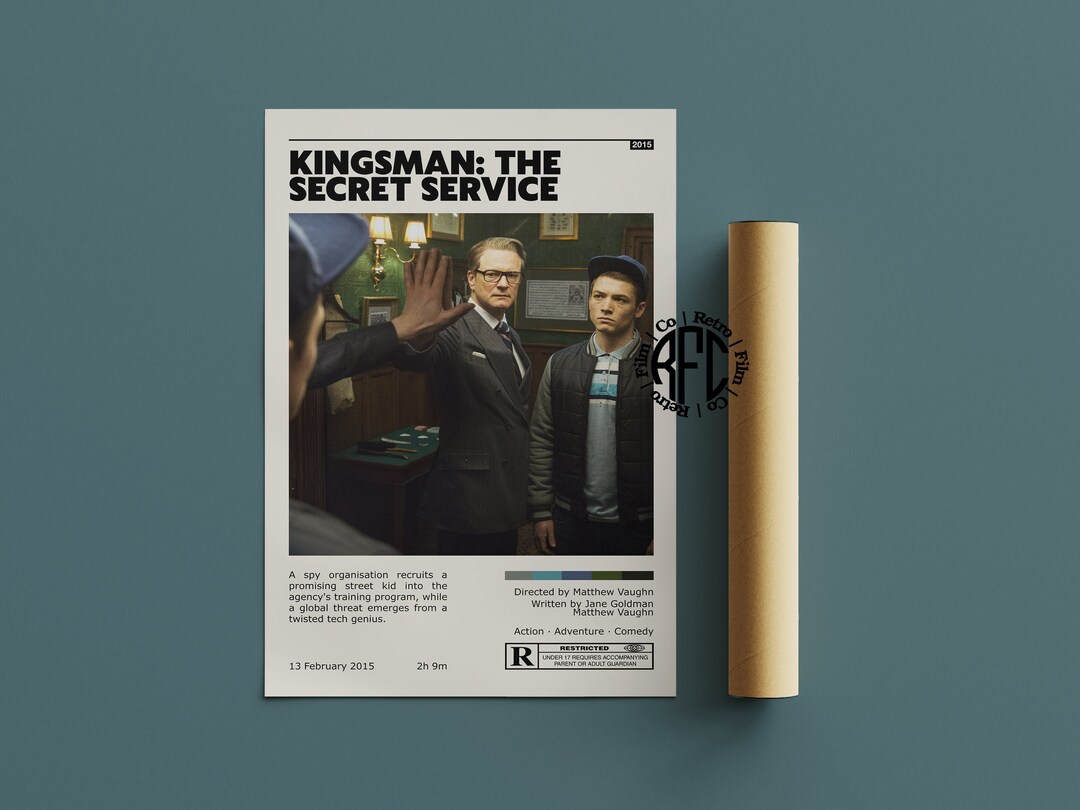Kingsman the Secret Service Retro Vintage Poster Minimalist Movie ...
