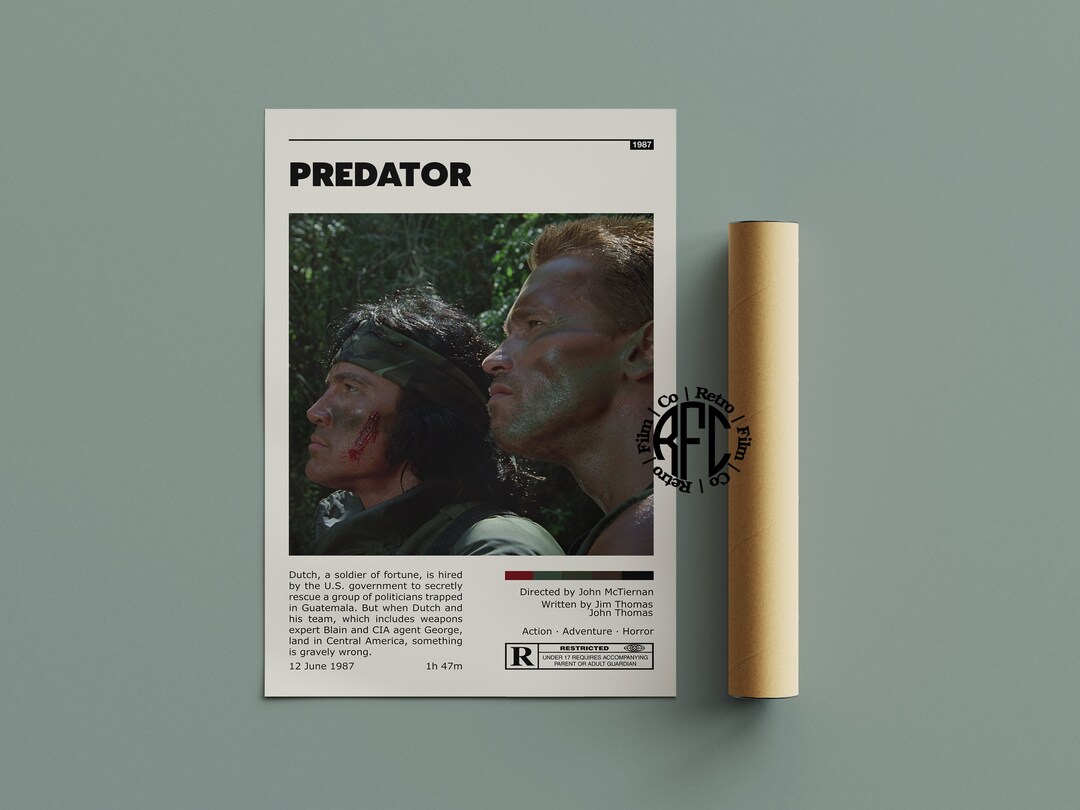 Predator Retro Movie Poster Print Minimalist Movie Poster Retro Vintage ...