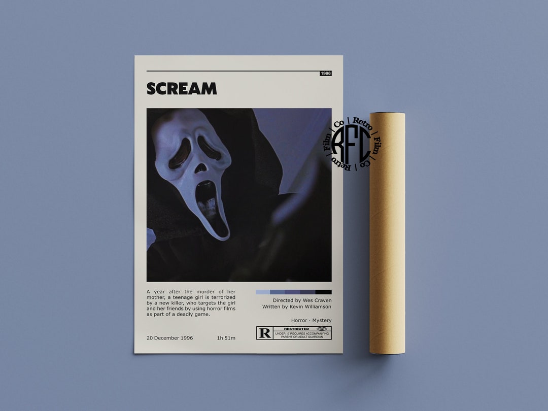 Scream Retro Movie Poster Print Minimalist Movie Poster Retro Vintage ...