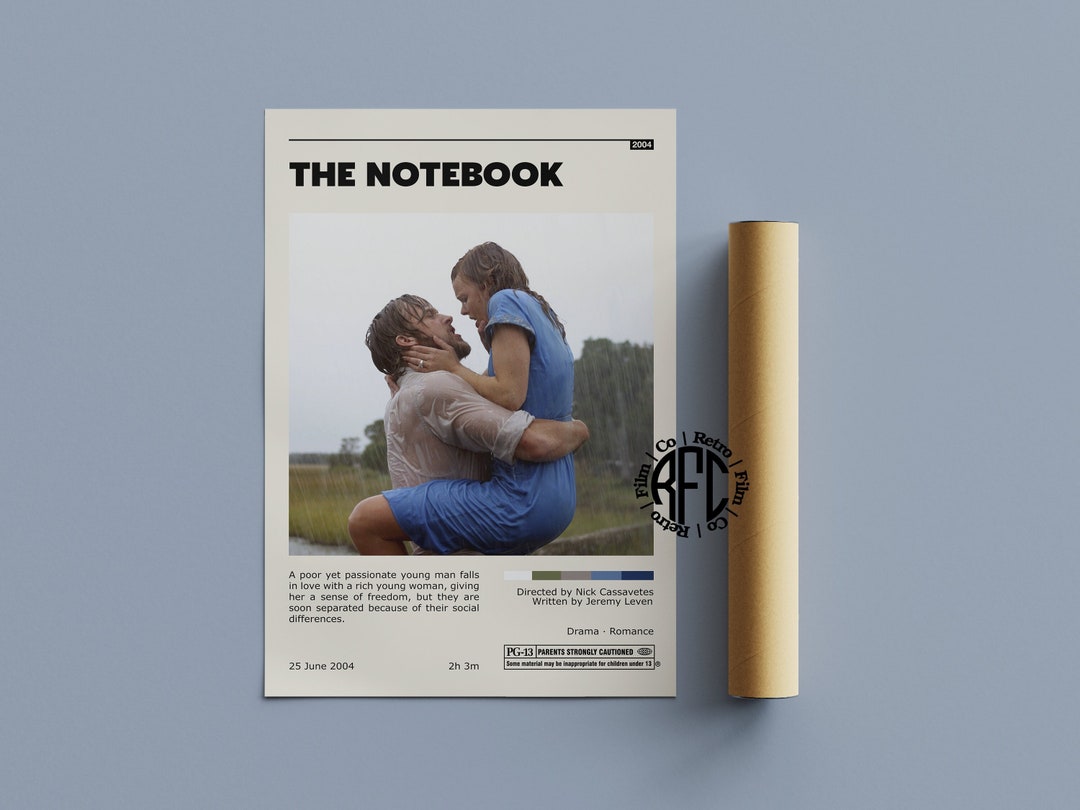 The Notebook Retro Movie Poster Print Minimalist Movie Poster Retro ...