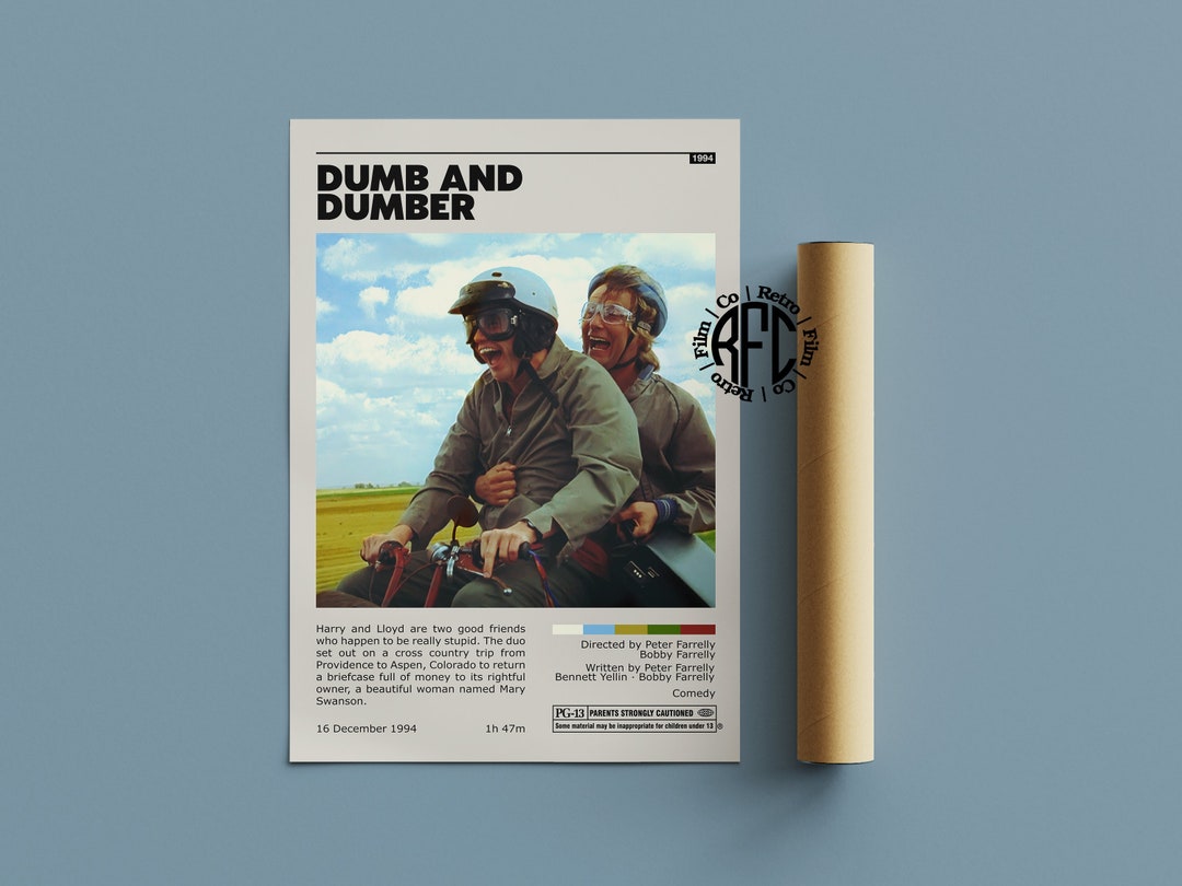 Dumb and Dumber Retro Vintage Poster Minimalist Movie Poster Retro ...