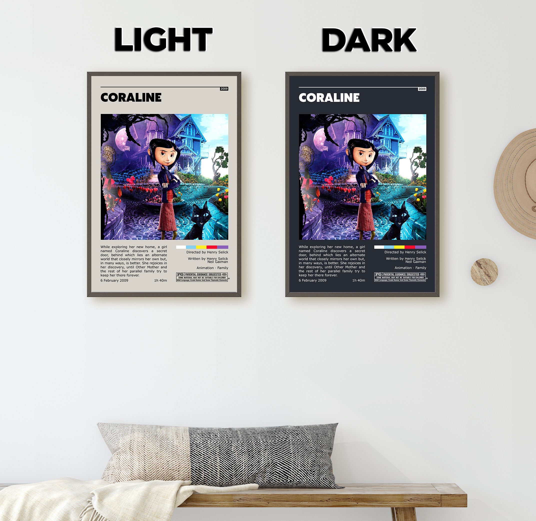 Coraline Retro Vintage Poster Minimalist Movie Poster - Etsy