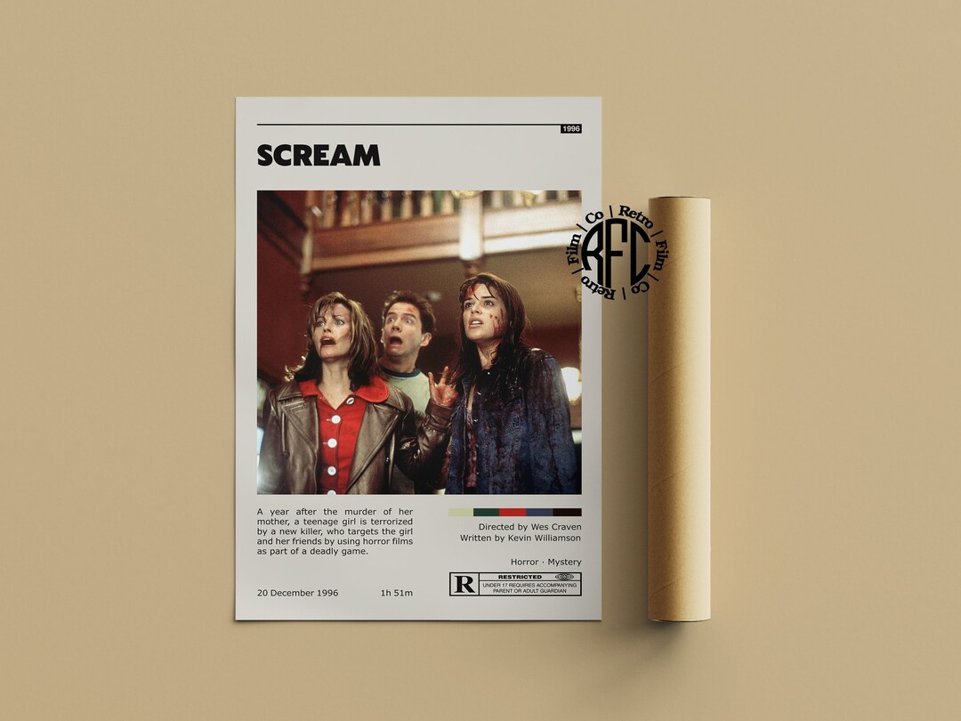 Scream Retro Movie Poster Print Minimalist Movie Poster Retro Vintage ...