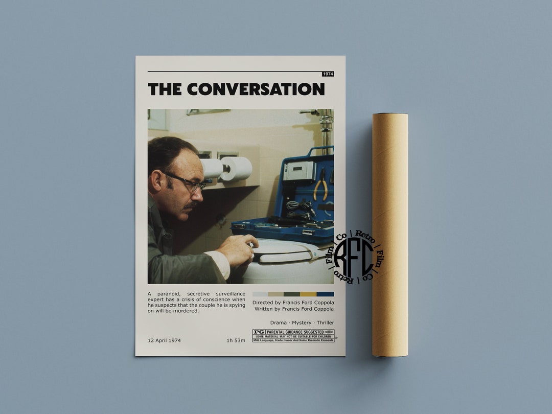 The Conversation Retro Movie Poster Print Minimalist Movie Poster Retro ...