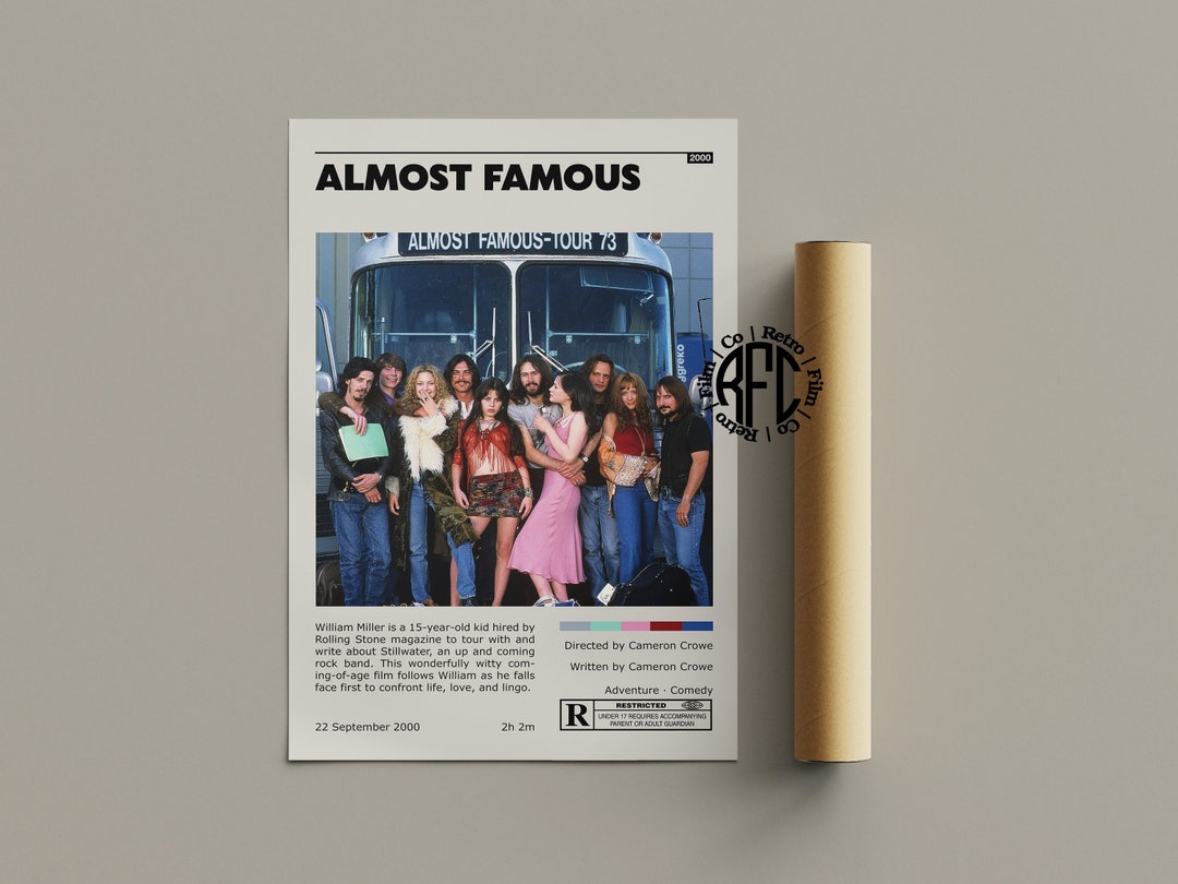 Almost Famous Retro Vintage Poster Minimalist Movie Poster Retro ...