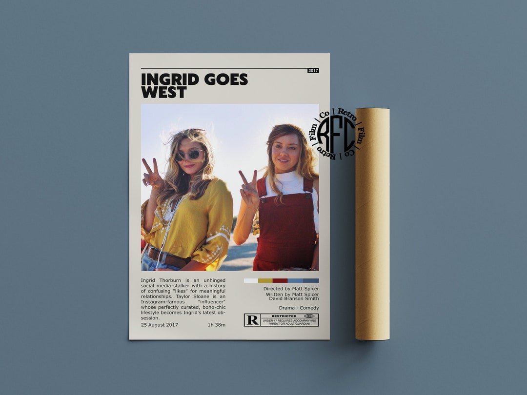 Ingrid Goes West Retro Vintage Poster Minimalist Movie Poster Retro ...