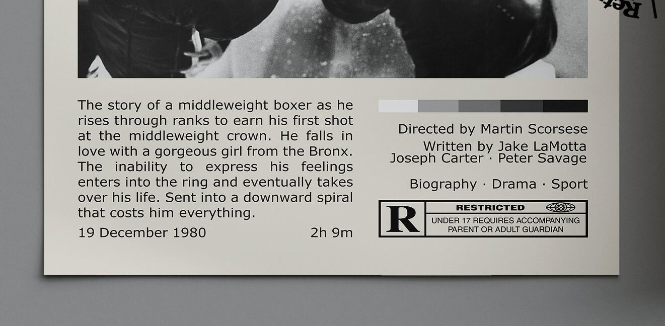 Raging Bull Retro Movie Poster Print | Minimalist Movie Poster sold by ...