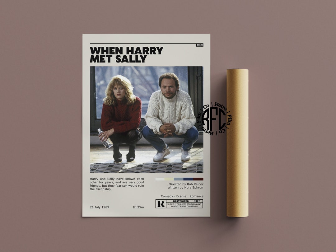 When Harry Met Sally Retro Movie Poster Print Minimalist Movie Poster ...