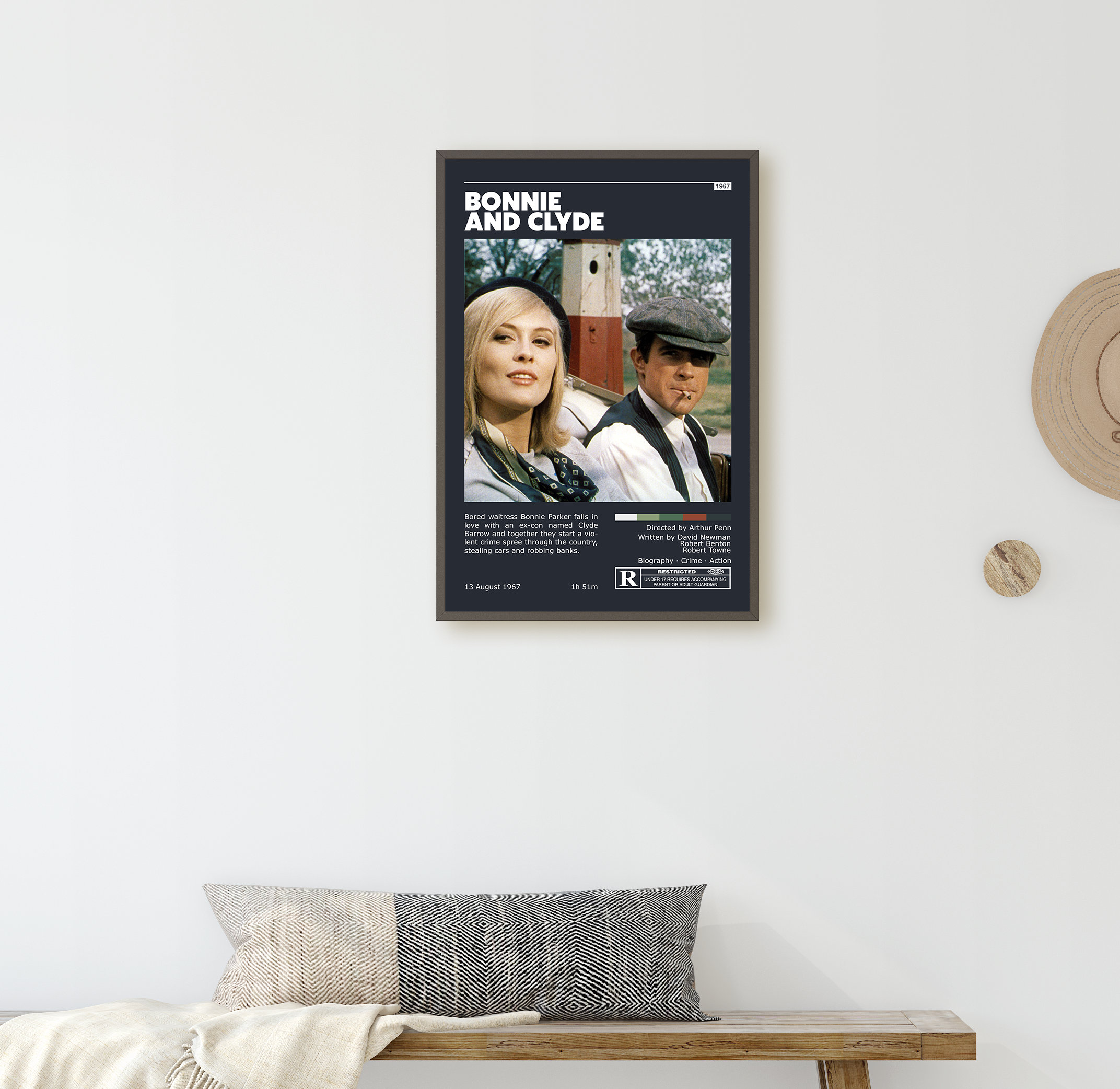 Bonnie and Clyde Retro Vintage Poster Minimalist Movie - Etsy