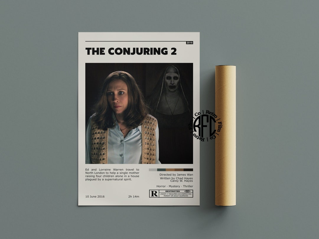 The Conjuring 2 Retro Movie Poster Print Minimalist Movie Poster Retro ...
