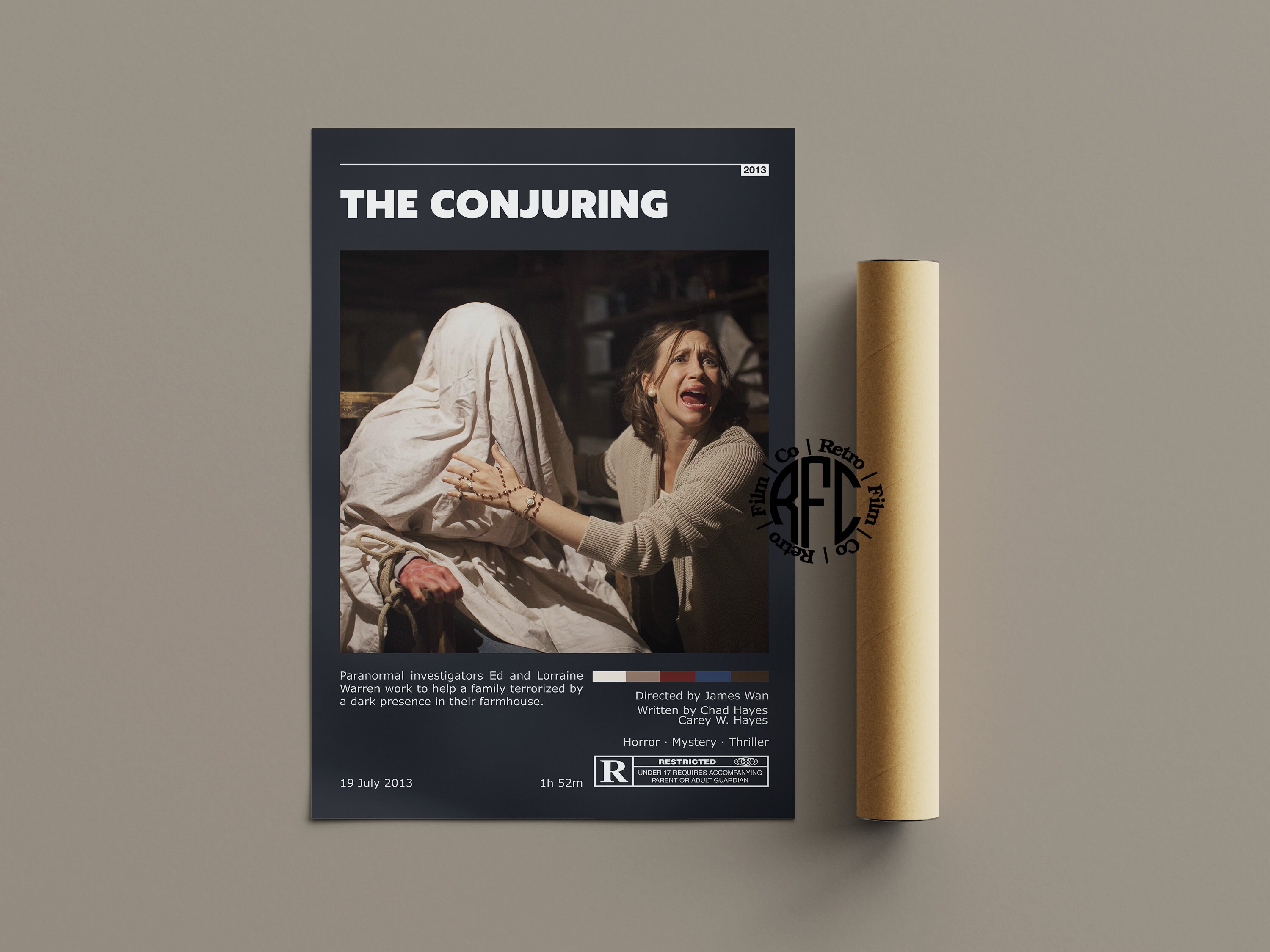 The Conjuring Retro Movie Poster