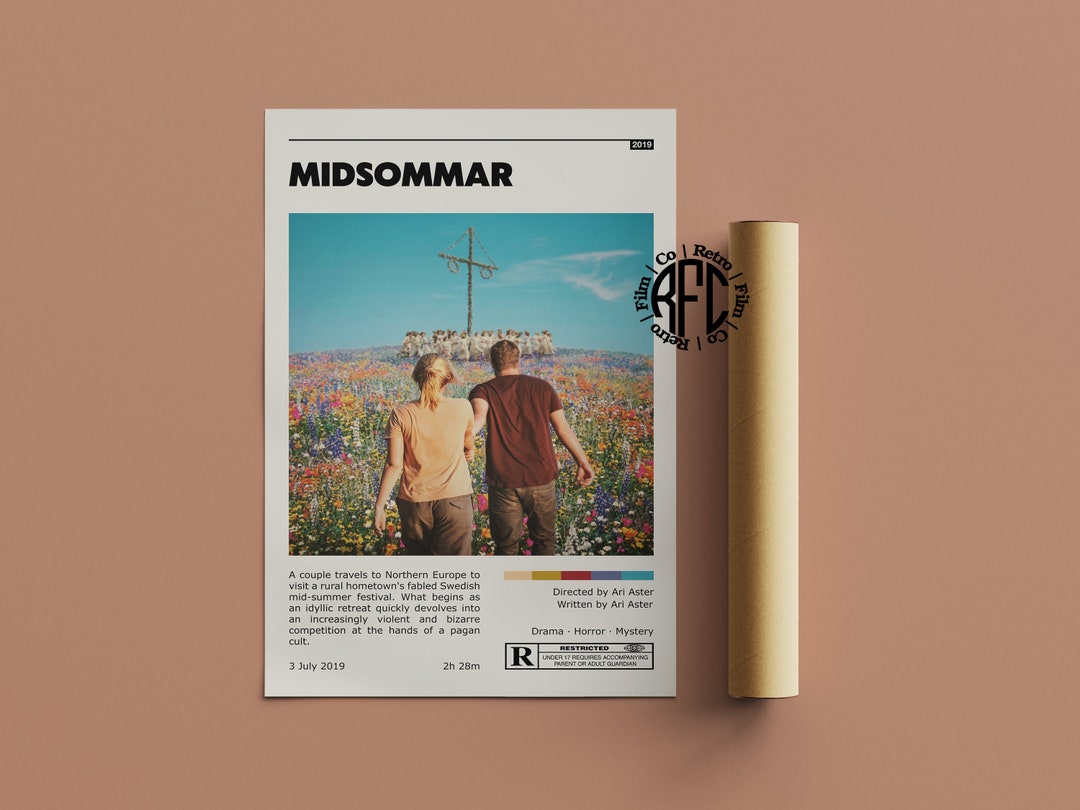 Midsommar Retro Movie Poster Print Minimalist Movie Poster Retro ...