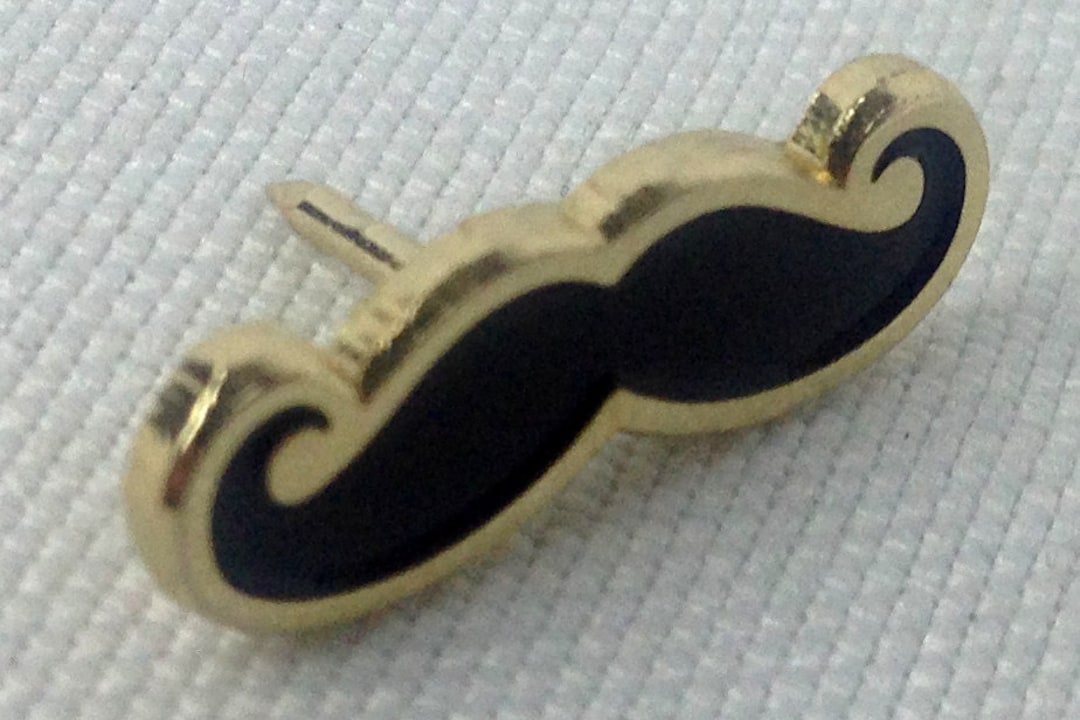 Gentleman's Mustache Lapel Pin - Etsy