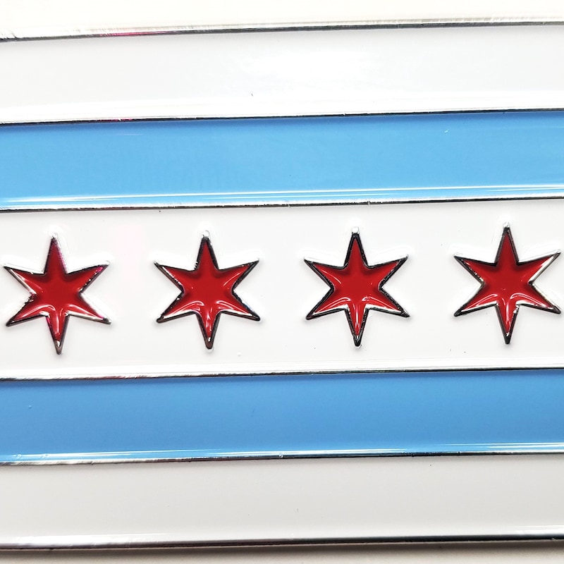 Chicago Enamel Pin - Etsy