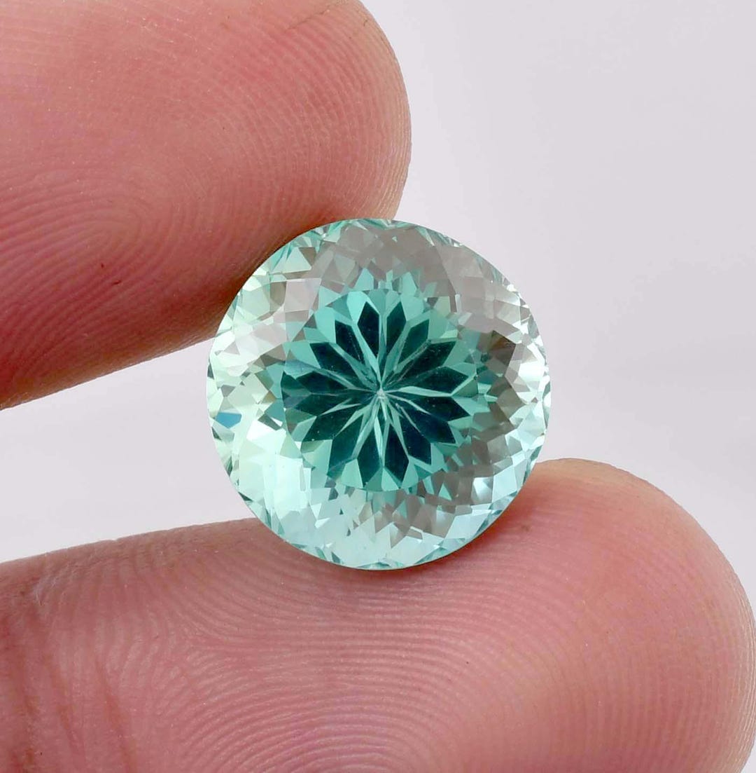 Flawless Natural Blue Green Bi-color Parti Sapphire Loose Gem Round Cut Certified Use Making ...