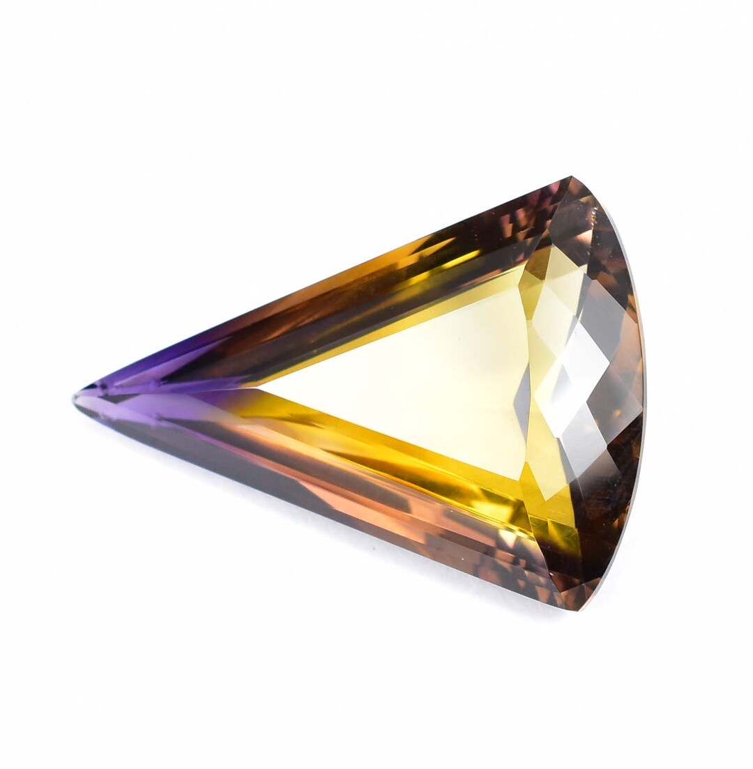 HUGE 44.20 Ct Natural Purple Yellow Ametrine Fancy Cut Loose Gemstone ...