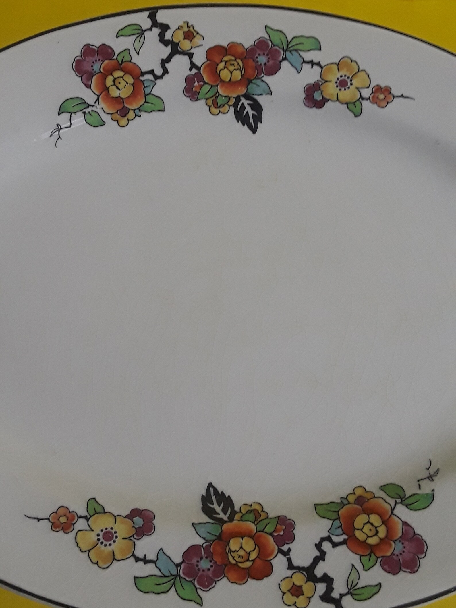 Porcelain/china Thompson Aladdin Floral Designed Oval Serving Dish ...