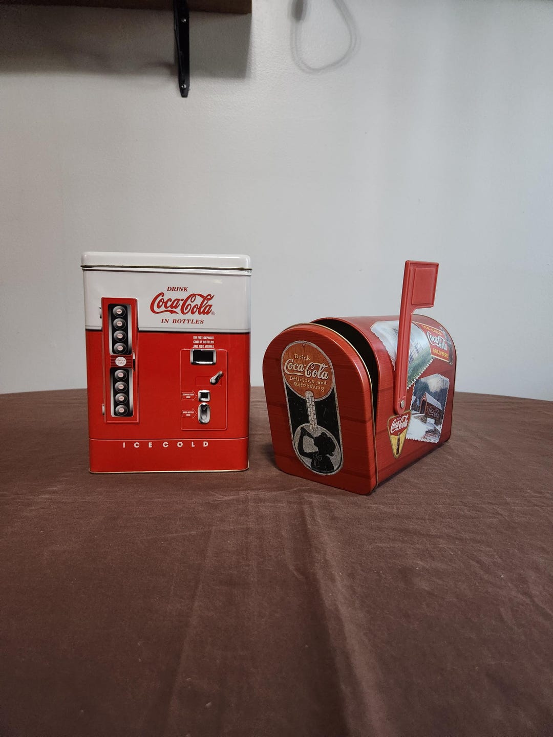 Group of 2 Coca-cola Tins, Each is Different, One is a Mailbox **free ...