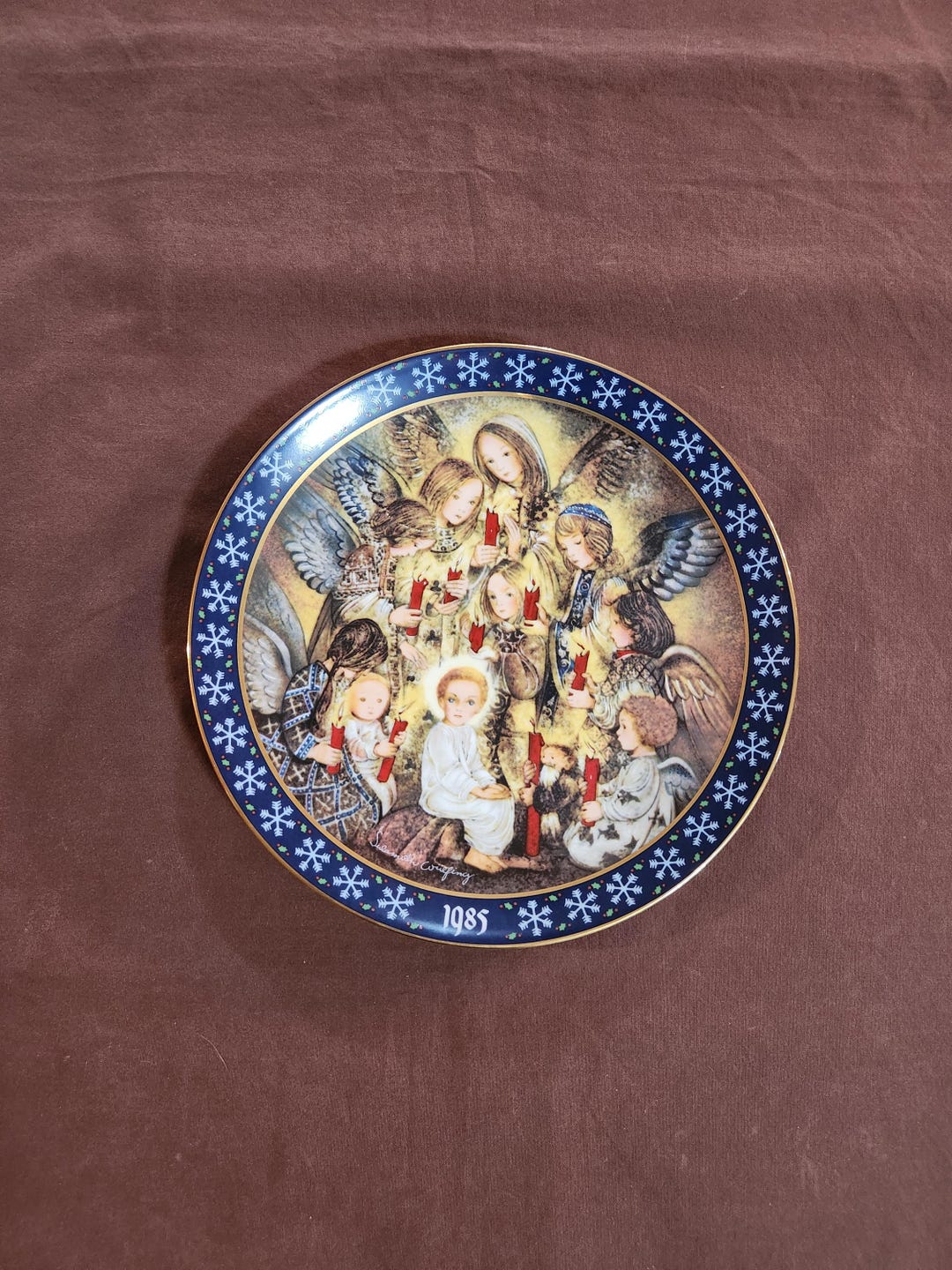 The Angels' Vigil, Die Nachtwache Der Engle, Porcelain Angel Plate ...