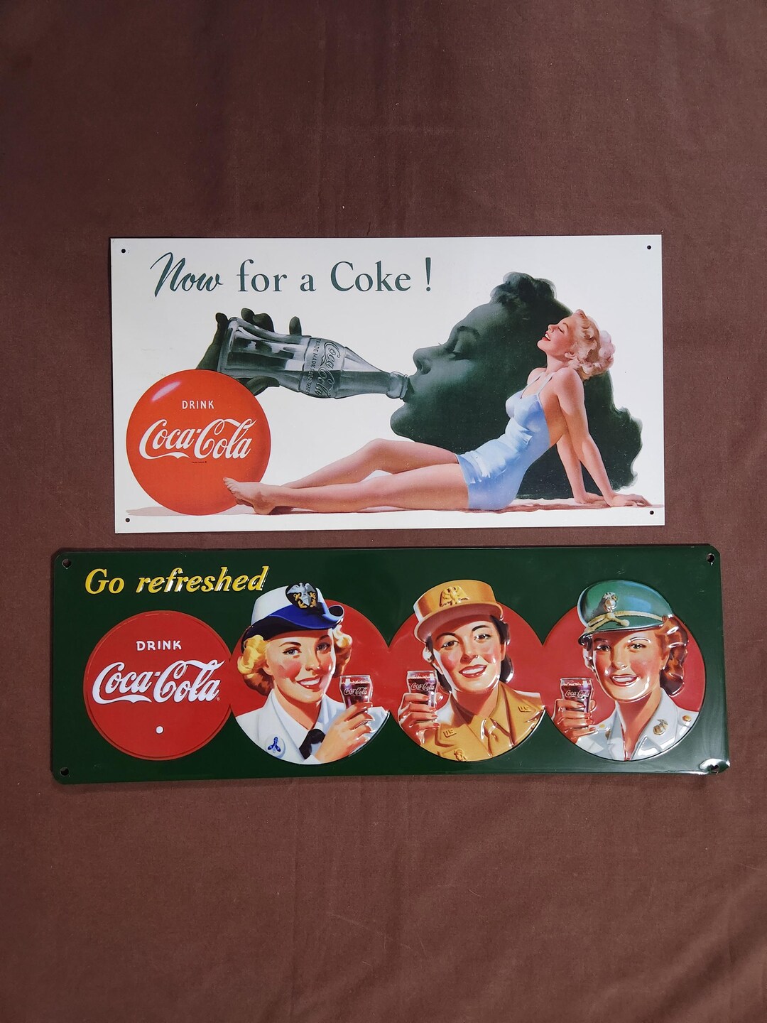 Various Drink Coca-cola Metal/tin Signs (each Sold Separately) **free ...