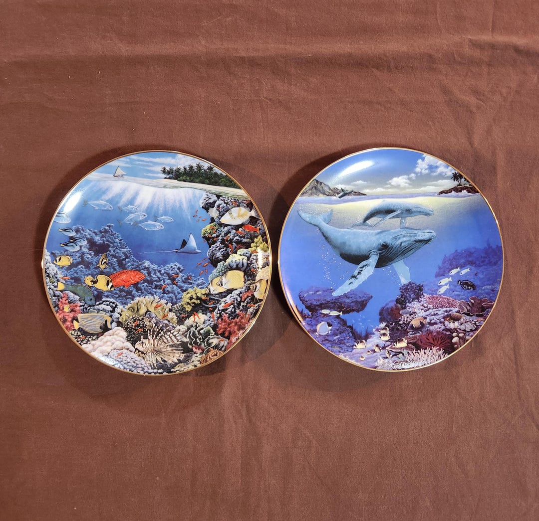 Sea Themed Plates From the Our Cherished Seas Collection by Sy Barlowe ...