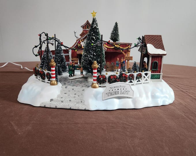Lemax Village Collection Animated Tree Lot, 2002 **free Shipping ...
