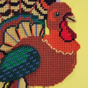 Completed Plastic Canvas Thanksgiving Turkey Wall/door Decor free ...