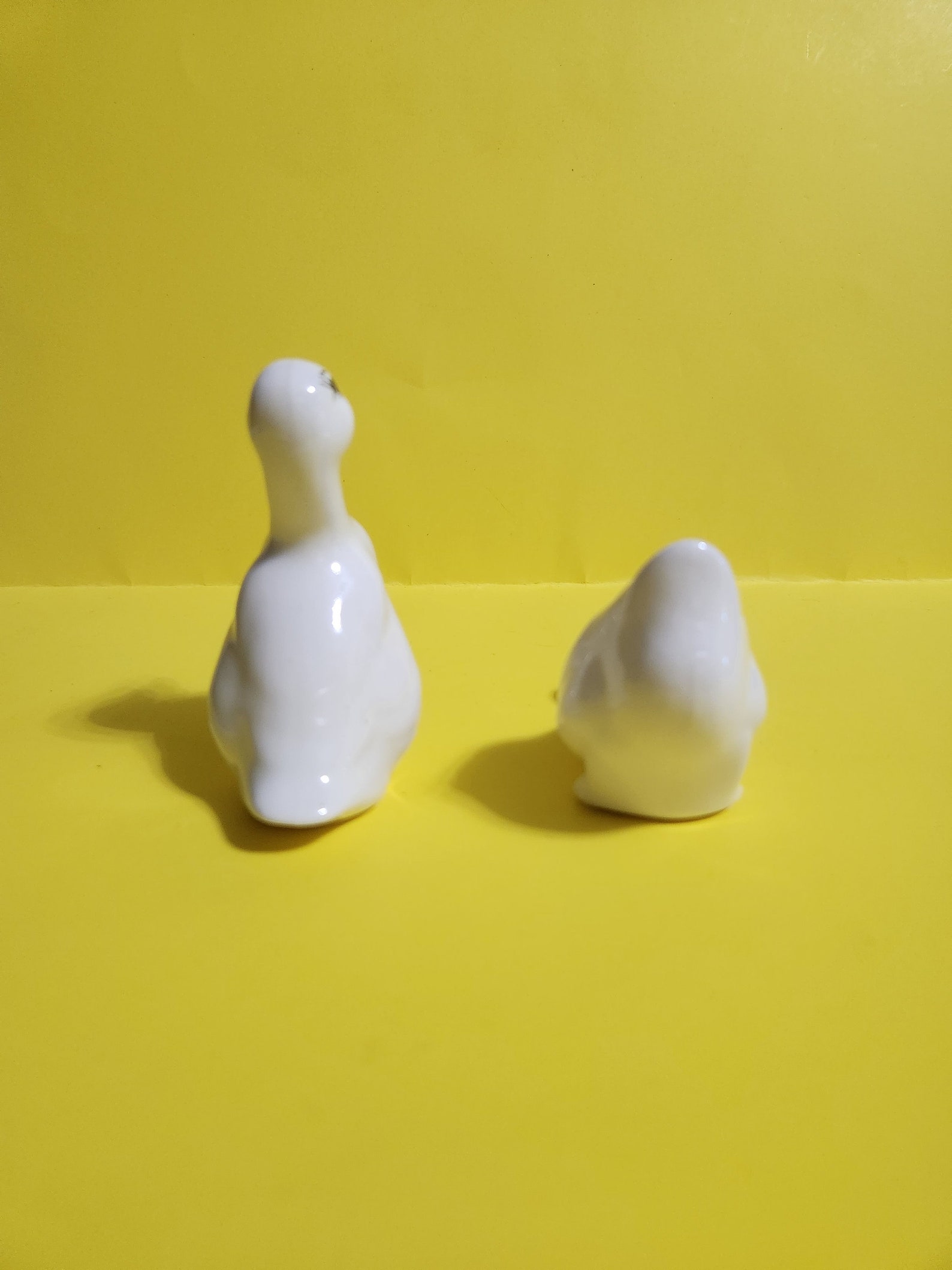 Set of 2 Porcelain/ceramic White Goose Figurines Different - Etsy
