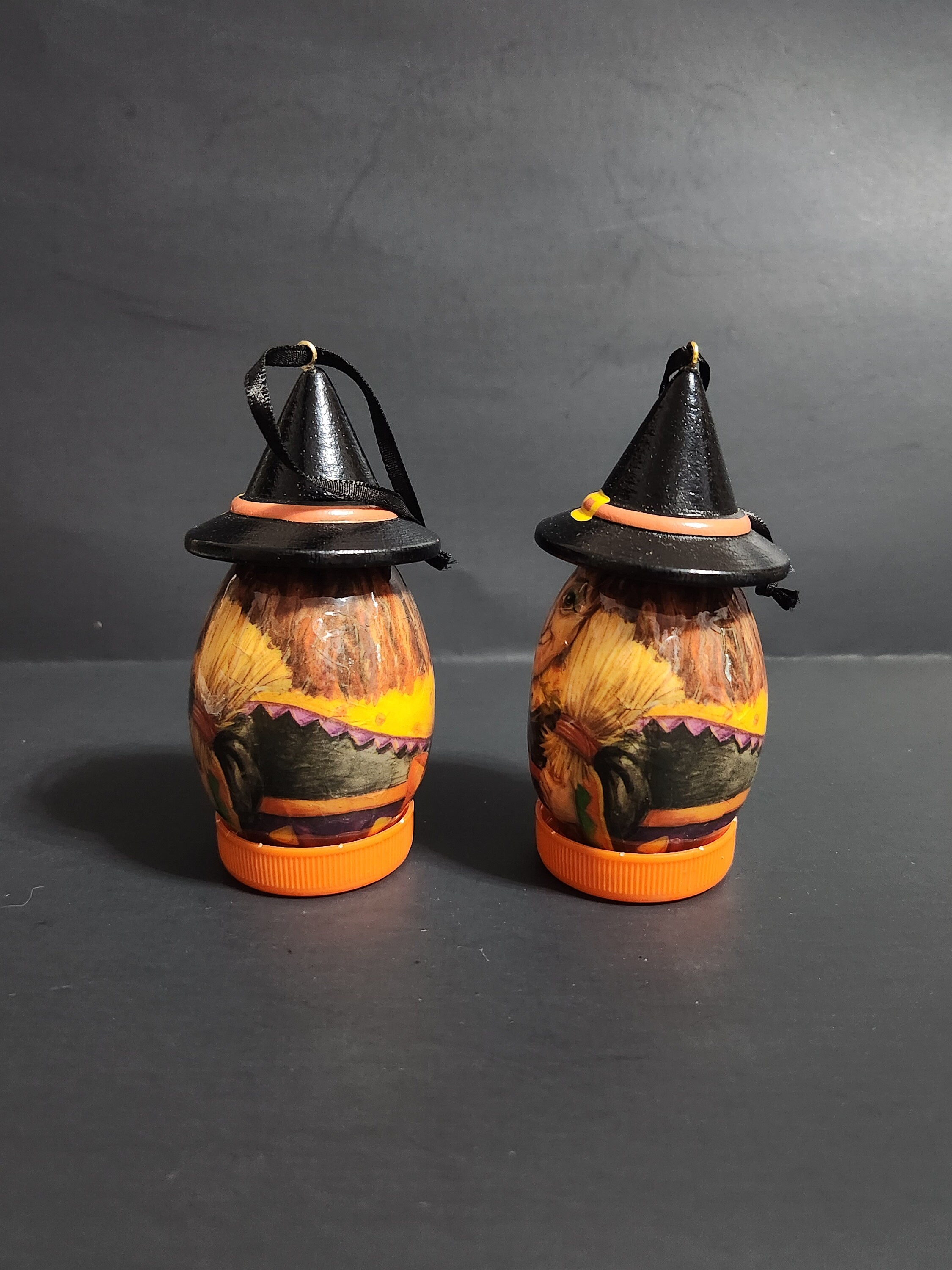 Set of 2 Halloween Decoupage Witch Egg Ornaments **free Shipping** - Etsy