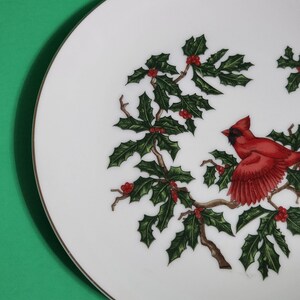 Hand Painted Lefton China Cardinal With Christmas Holly and Gold ...