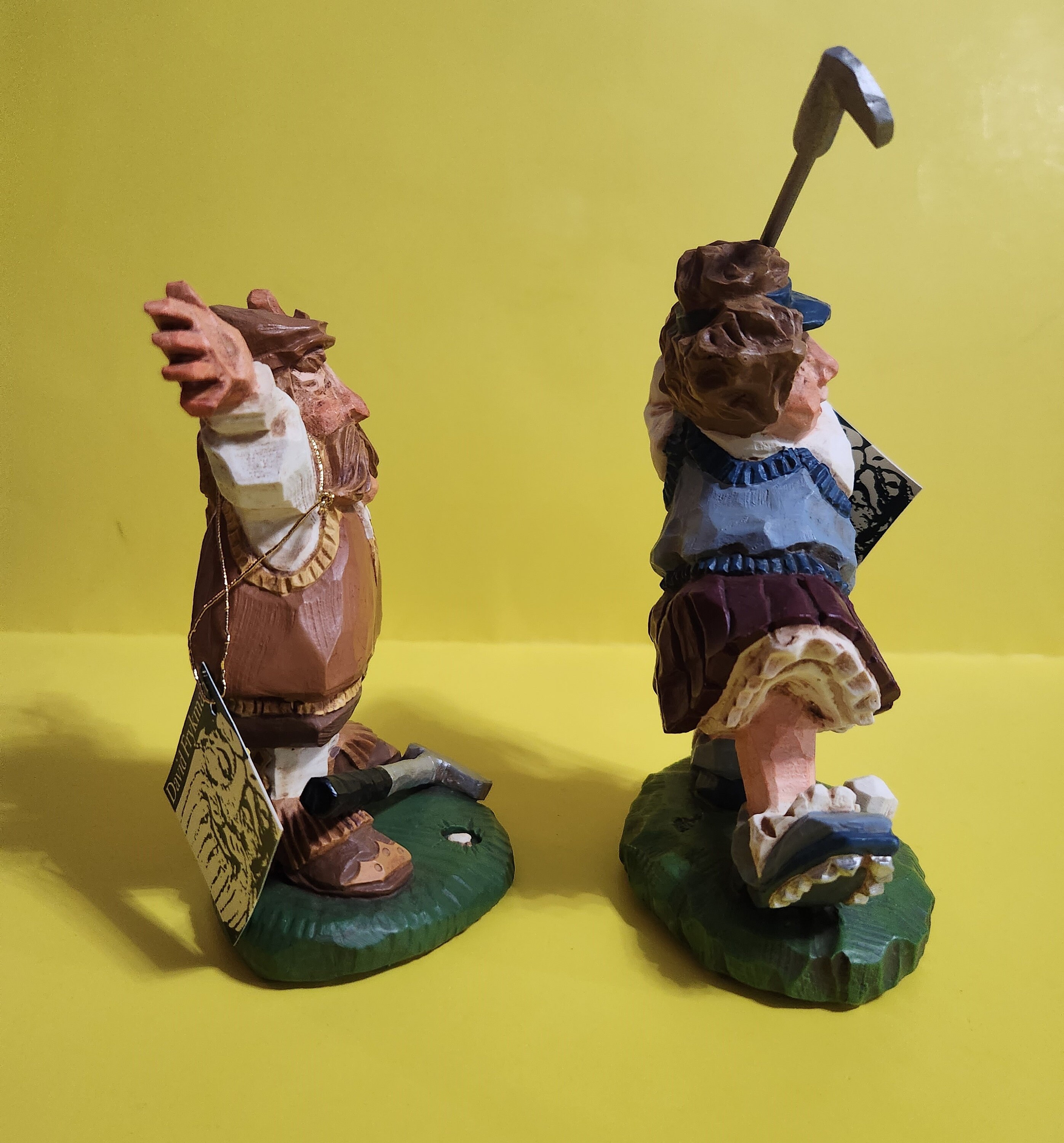 Studio G! Male or Female the Golfer Figurines, David Frykman Portfolio, 1997 *free Shipping** - Etsy