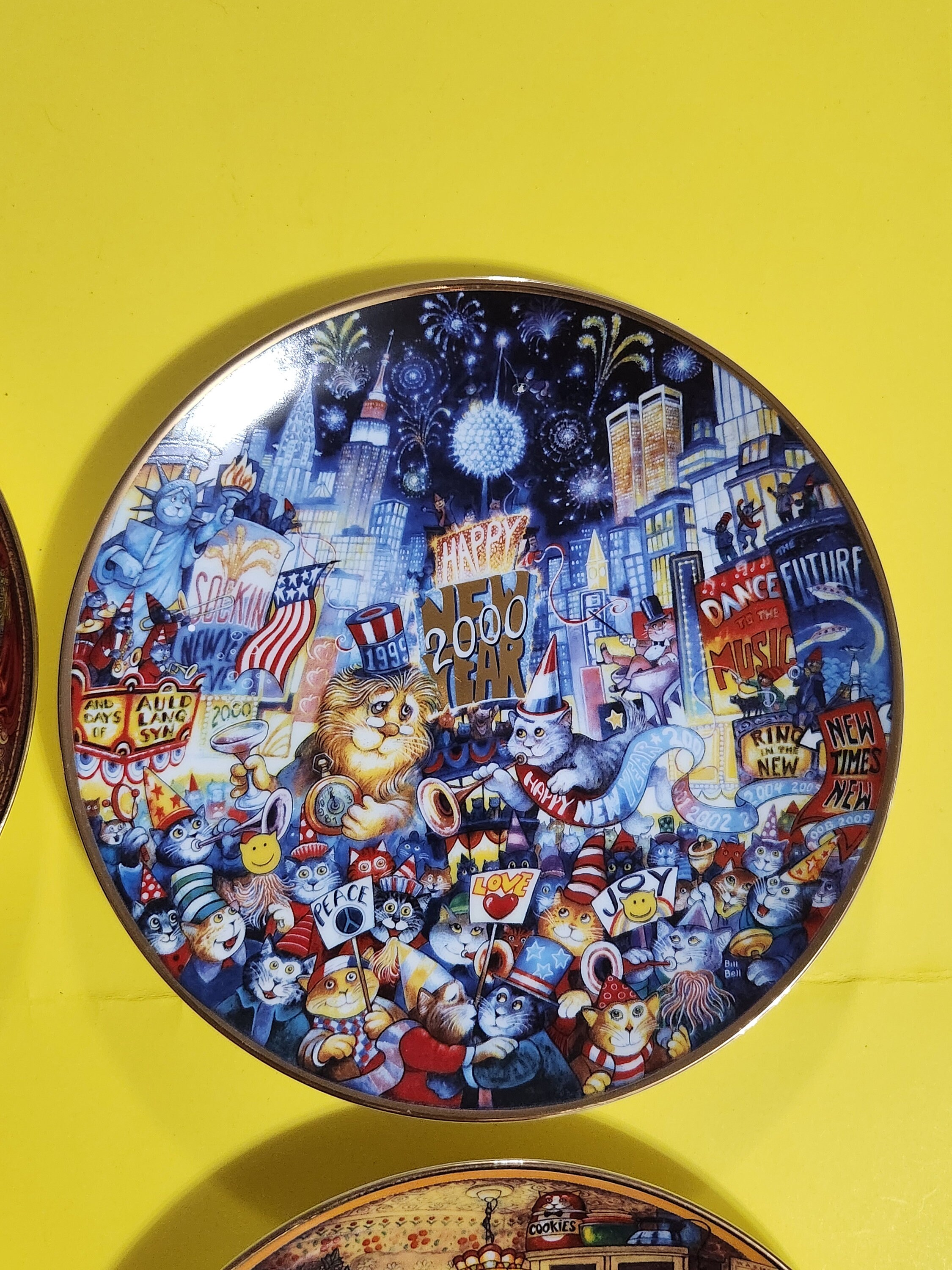 Various Fine Porcelain Cat Plates by Bill Bell, the Franklin Mint ...