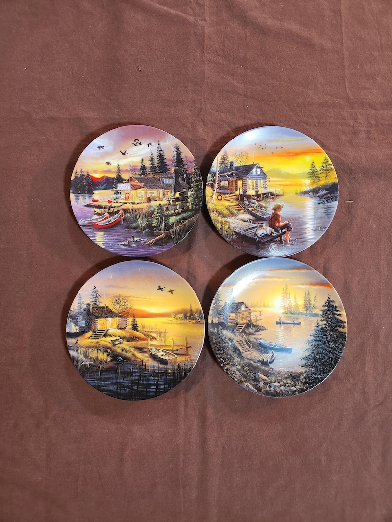 Various D.L. "rusty" Rust Plates From the Hideaway Lake Collection W ...