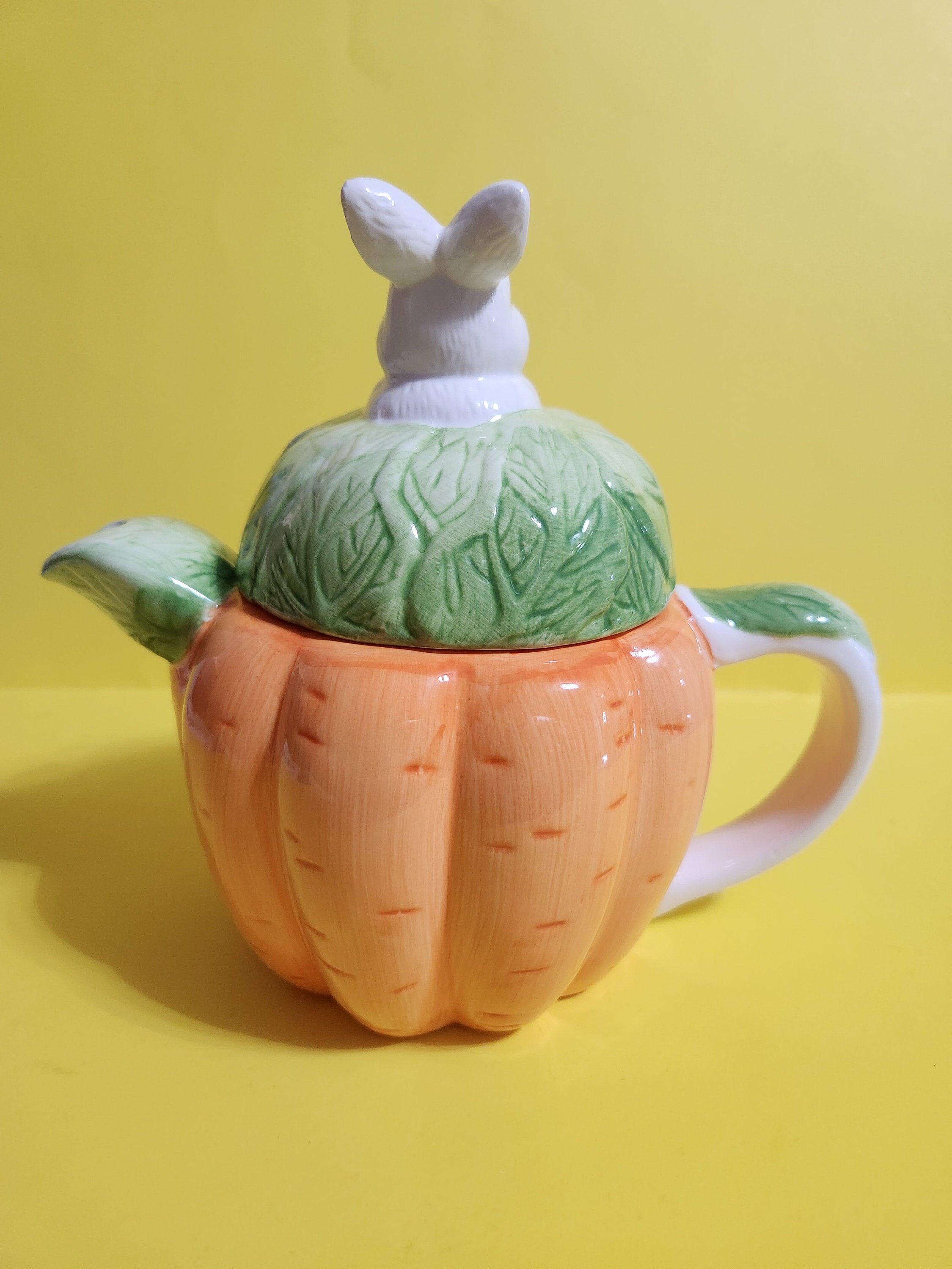 Asia Master Group Ceramic/porcelain Teapot Featuring a White Rabbit on ...