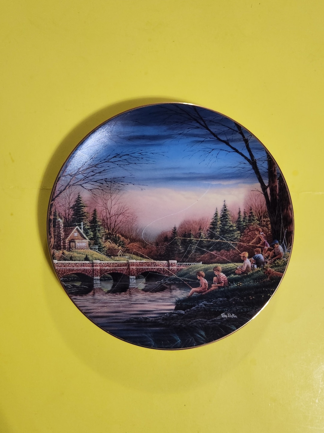 The Hadley Collection Terry Redlin "spring Fishing" Collectible Plate ...