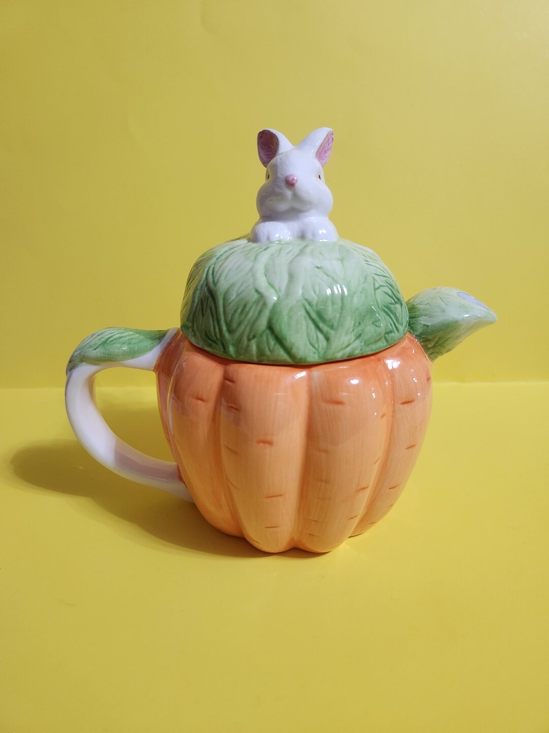 Asia Master Group Ceramic/porcelain Teapot Featuring a White Rabbit on ...