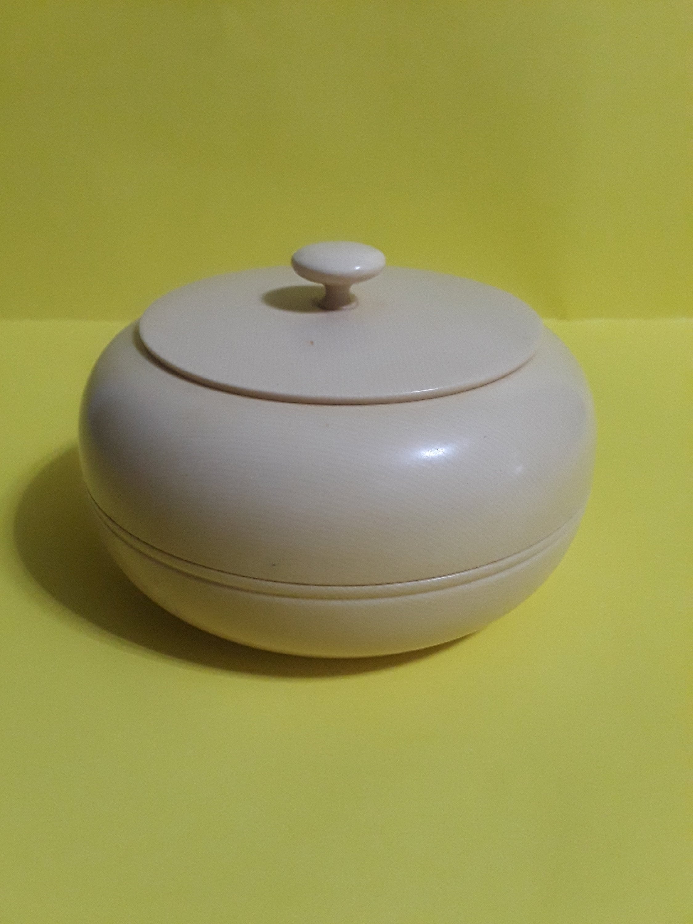Vintage French Ivory Powder Dish With Lid free Shipping - Etsy