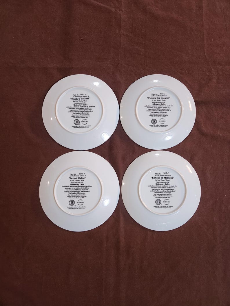 Various D.L. "rusty" Rust Plates From the Hideaway Lake Collection W ...