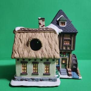Enchanted Forest Hand Painted Porcelain Lighted Mill Tavern Glass ...