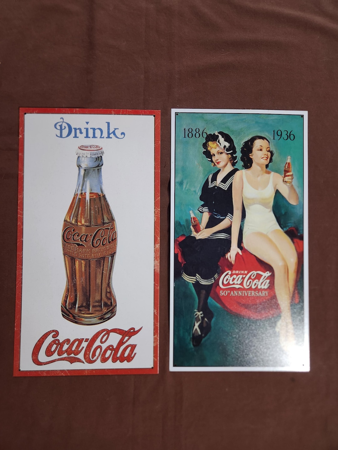 Various Replica Coca-cola Advertising Signs (each Sold Separately ...