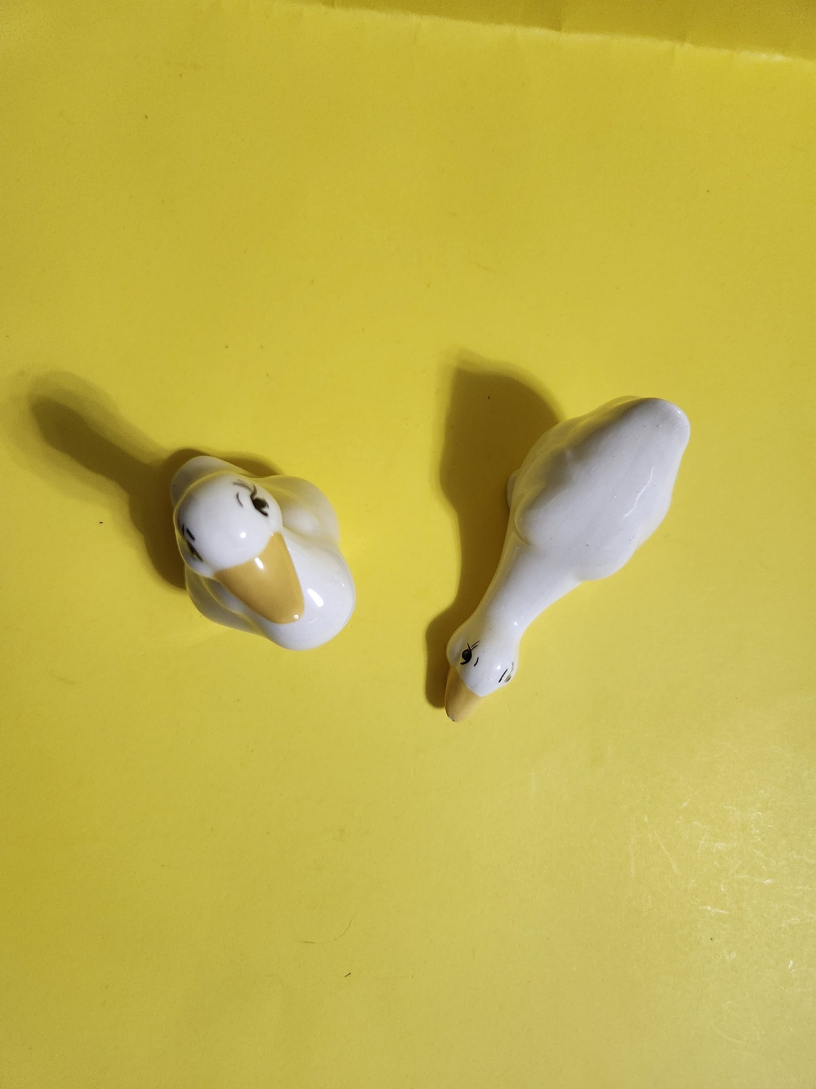 Set of 2 Porcelain/ceramic White Goose Figurines Different - Etsy