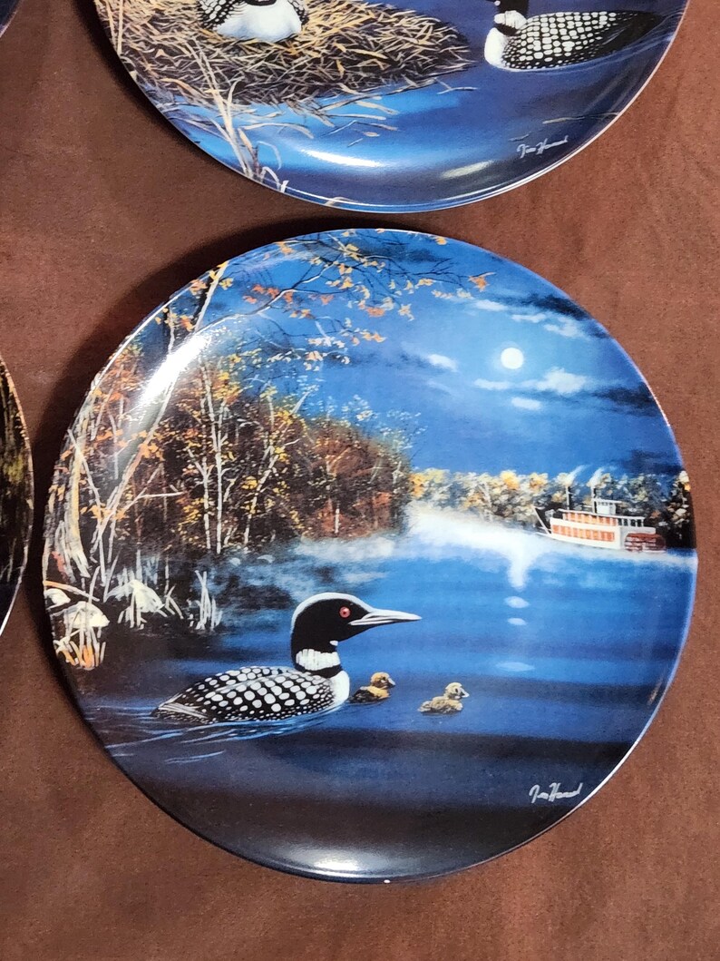 Various Jim Hansel Plates From the Night Song: the Loon Collection ...