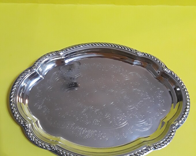 Davco Silver Silver Plated Small Oval Decorative/serving Tray **free ...